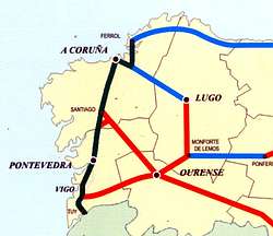 El mapa de la alta velocidad incluye por vez primera el AVE por Cerdedo