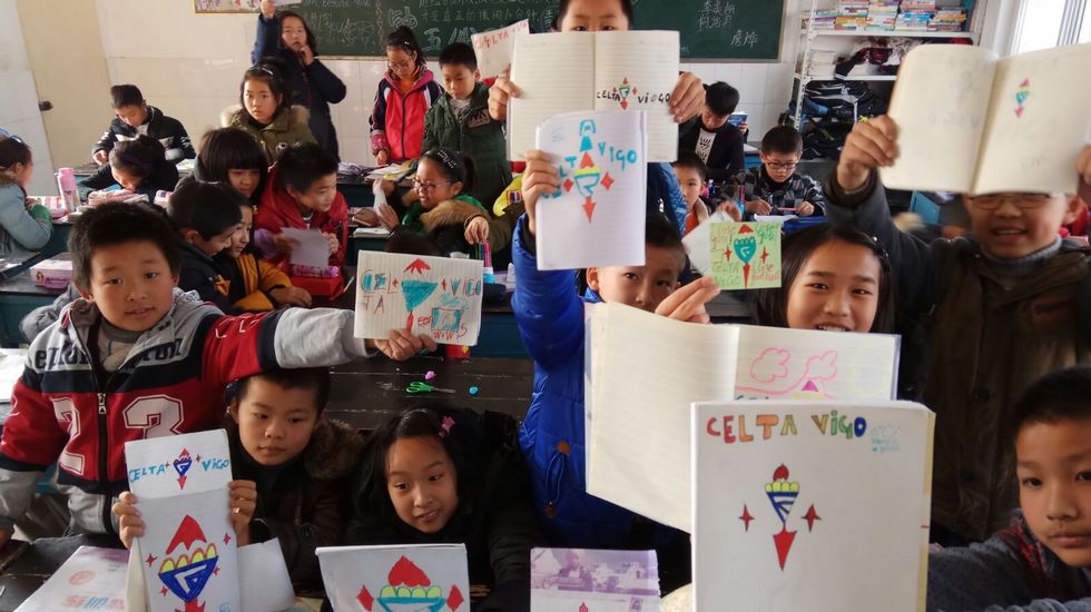 Celebración de la clasificación europea del Celta en China