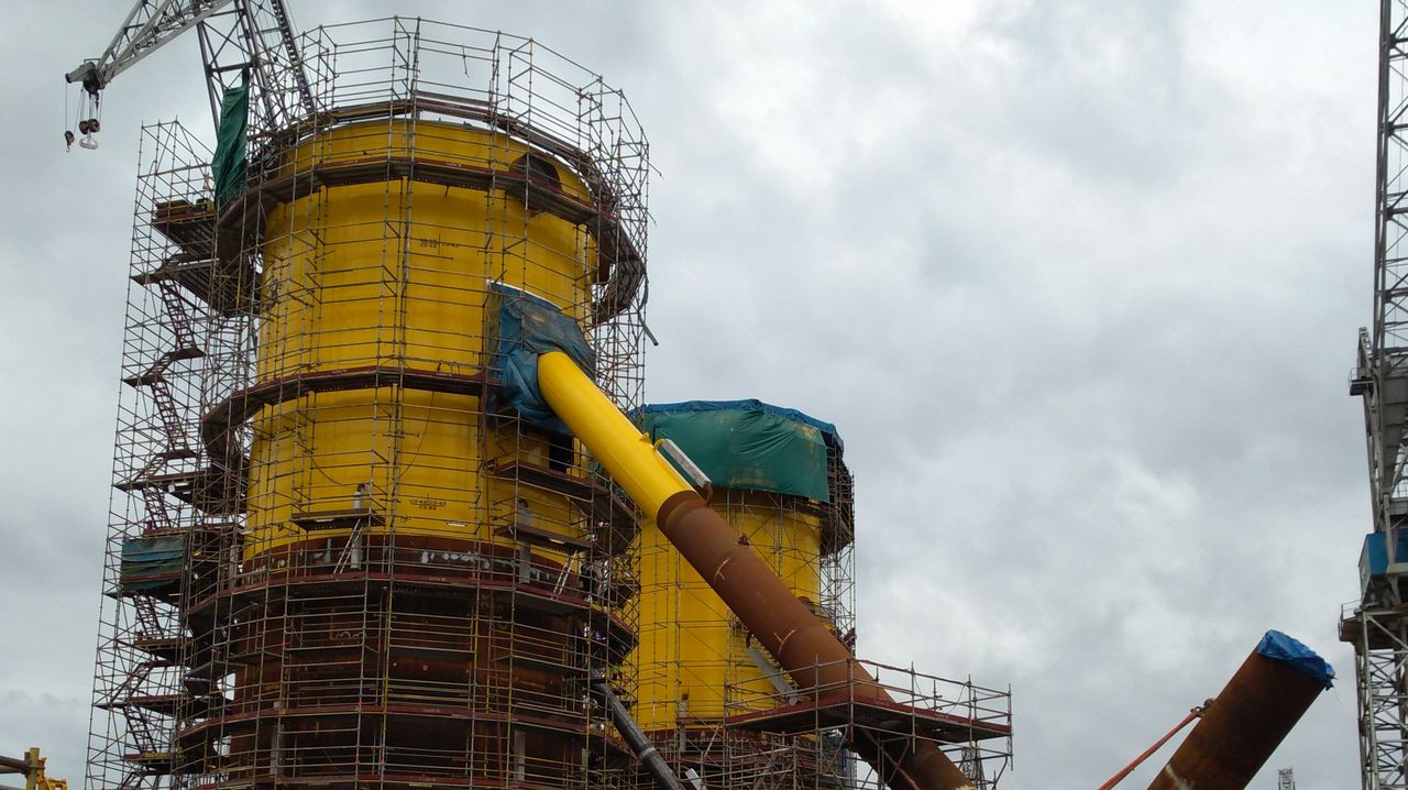 Navantia y Windar pondrán a flote en junio la cimentación eólica para EDP