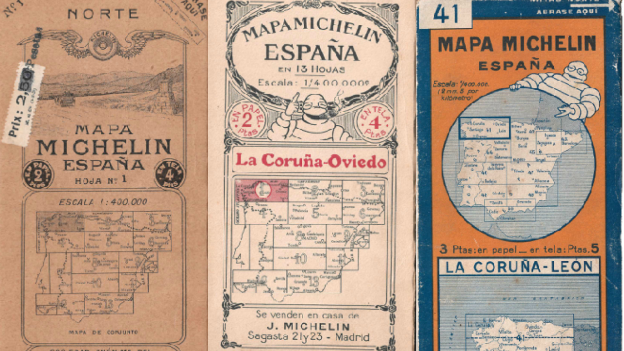 100 años de los mapas Michelín en España: así han cambiado