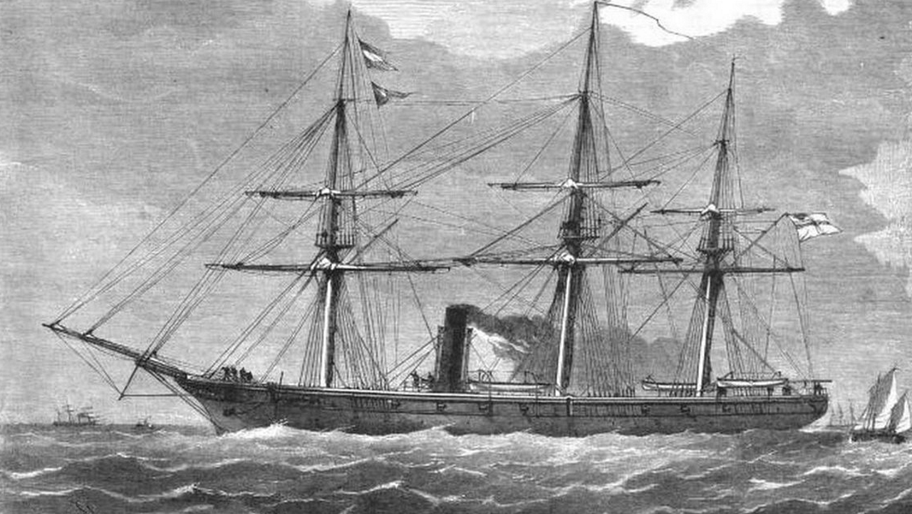 Augusta, la corbeta prusiana en Vigo