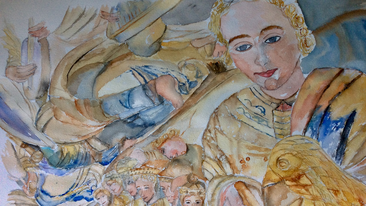 Las mejores vistas de Santiago y el Pórtico, dibujado por Federico Gómez