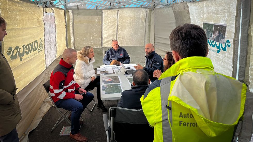 Simulacro en la planta de Masol en el puerto exterior de Ferrol