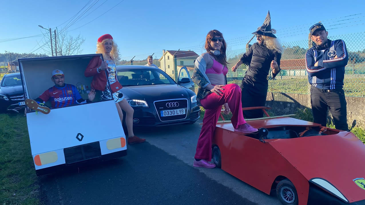 Parodia de Shakira y Piqué en el carnaval de Rarís, en Teo