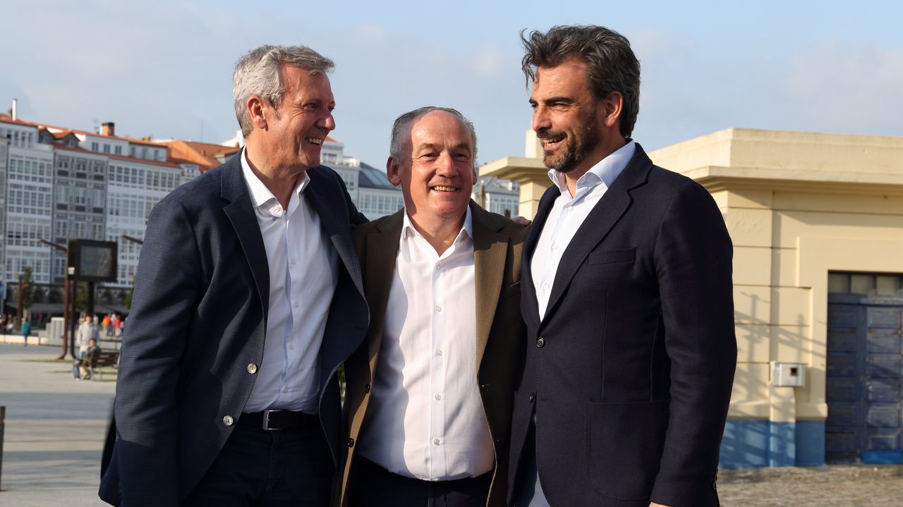 Alfonso Rueda transforma el lema del PSOE: «A Coruña avanza por sí sola»